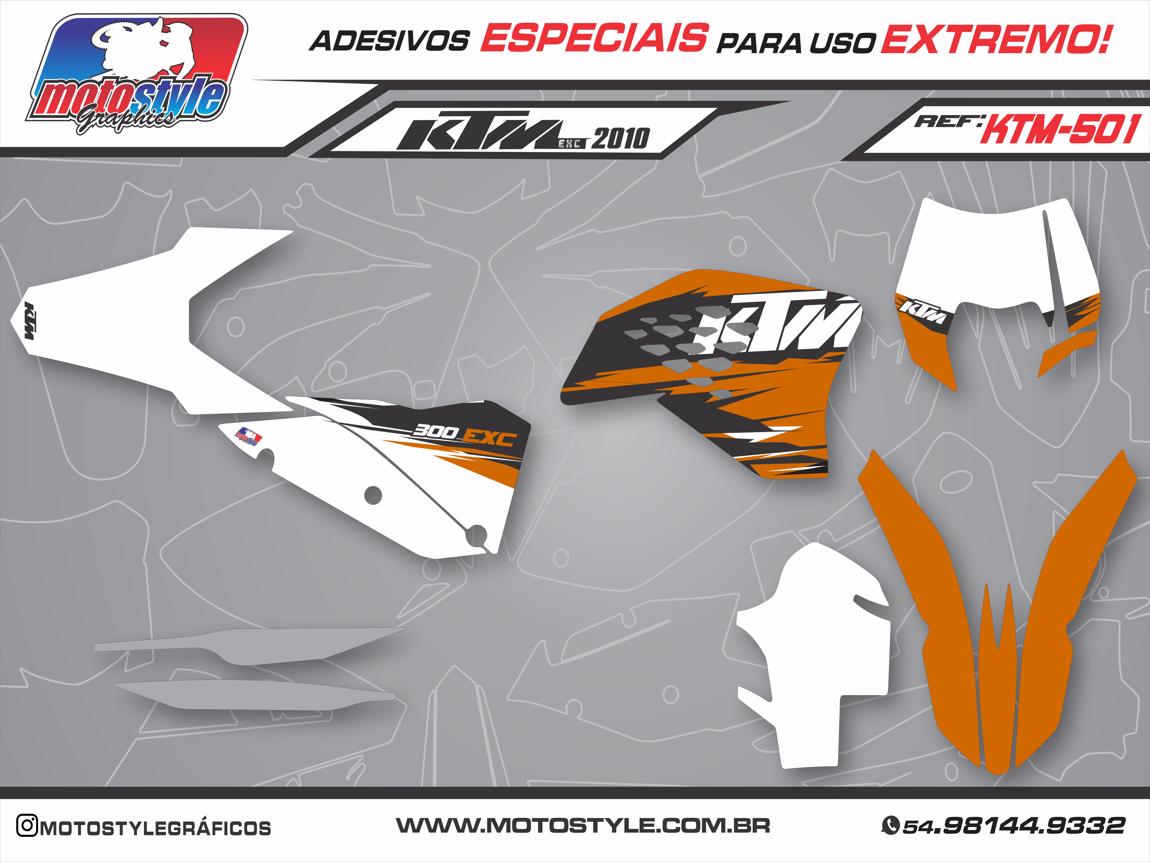 KTM 501 GRÁFICO ADESIVO RÉPLICA KTM EXC 2010