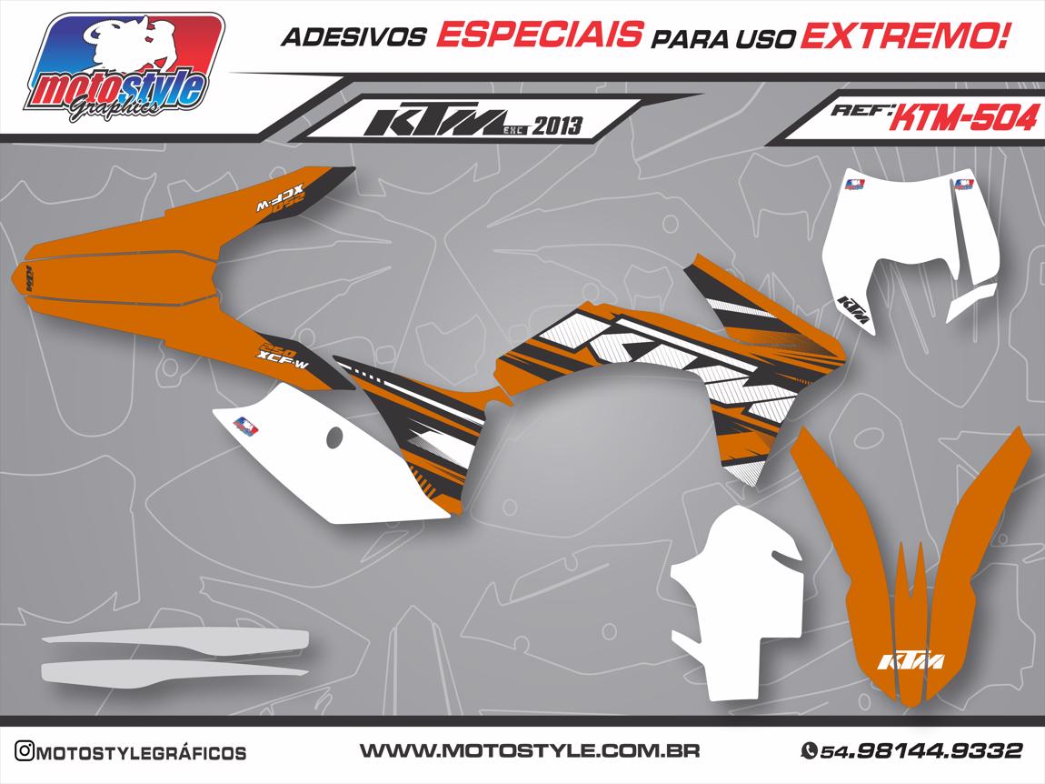 KTM 504 GRÁFICO ADESIVO RÉPLICA KTM EXC 2013