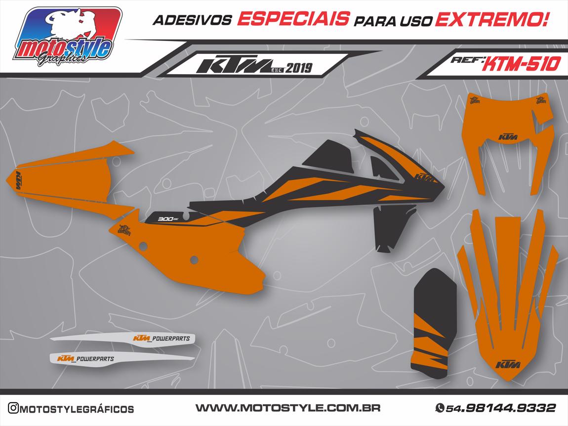 KTM 510 GRÁFICO ADESIVO RÉPLICA KTM EXC 2019